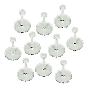 LITKO 27mm Circular Flight Stand Kit | Compatible with Star Wars: Legion | 3mm Clear with 1.25 inch Peg | 10 Pack