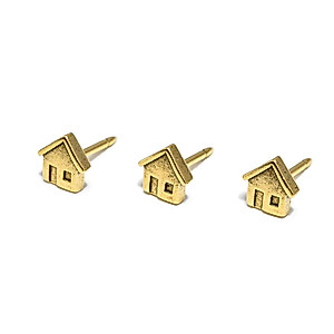 Gold House Metal Map Push Pins