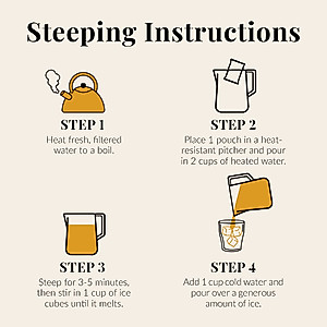 The Republic of Tea – Keto-Friendly Sweet Iced Black Tea, 8 Large Quart-Sized Iced Tea Pouches, Naturally Caffeinated