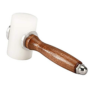 YaeTek DIY Leathercraft Wooden Mallet Leather Carving Hammer Wood Handle Nylon Hammer T Head