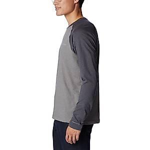 Columbia Men's Thistletown Hills Raglan Tee, City Grey Heather/Shark Heather, Medium