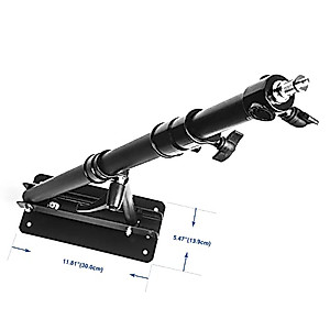 PHOCUS Wall Mount Boom Arm for Photography Studio Video Strobe Lights, Max Length 51 inches /130 cm, Horizontal and Vertical Rotatable