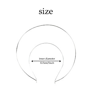 Lawie 6 Pack 2 Layer Metal Silver Queen Goddess Angel Halo Crown Headband Thin Hairbands Tiara Hair Hoops DIY Craft Plain Base Wedding Bridal Headpieces Prom Halloween Party Hair Accessories