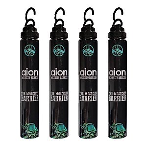 Aion Outdoor Mosquito Traps with Natural Bait Attractant and Hanging Hooks for Trapping Flying Insects or Bugs, Patio, Camping, and Backyard Disposable Catchers, 4 Pack