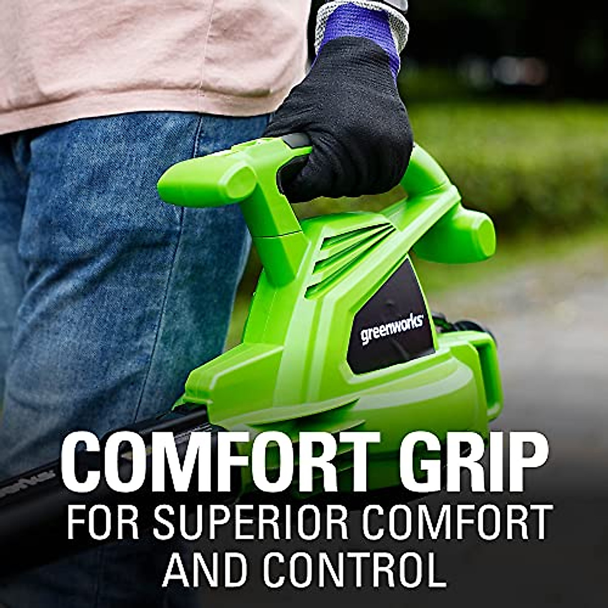 Greenworks 12 Amp 235MPH Variable Speed Corded Blower/Vac includes Metal Repeller, 24072