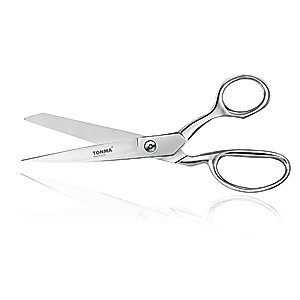 TONMA Sewing Scissors [Made in Japan] 9 Inch Professional Fabric Scissors, Industrial Japanese Solid Stainless Steel Dressmaker Tailor Shears, Ideal for Cutting Fabric Cloth Denim Leather