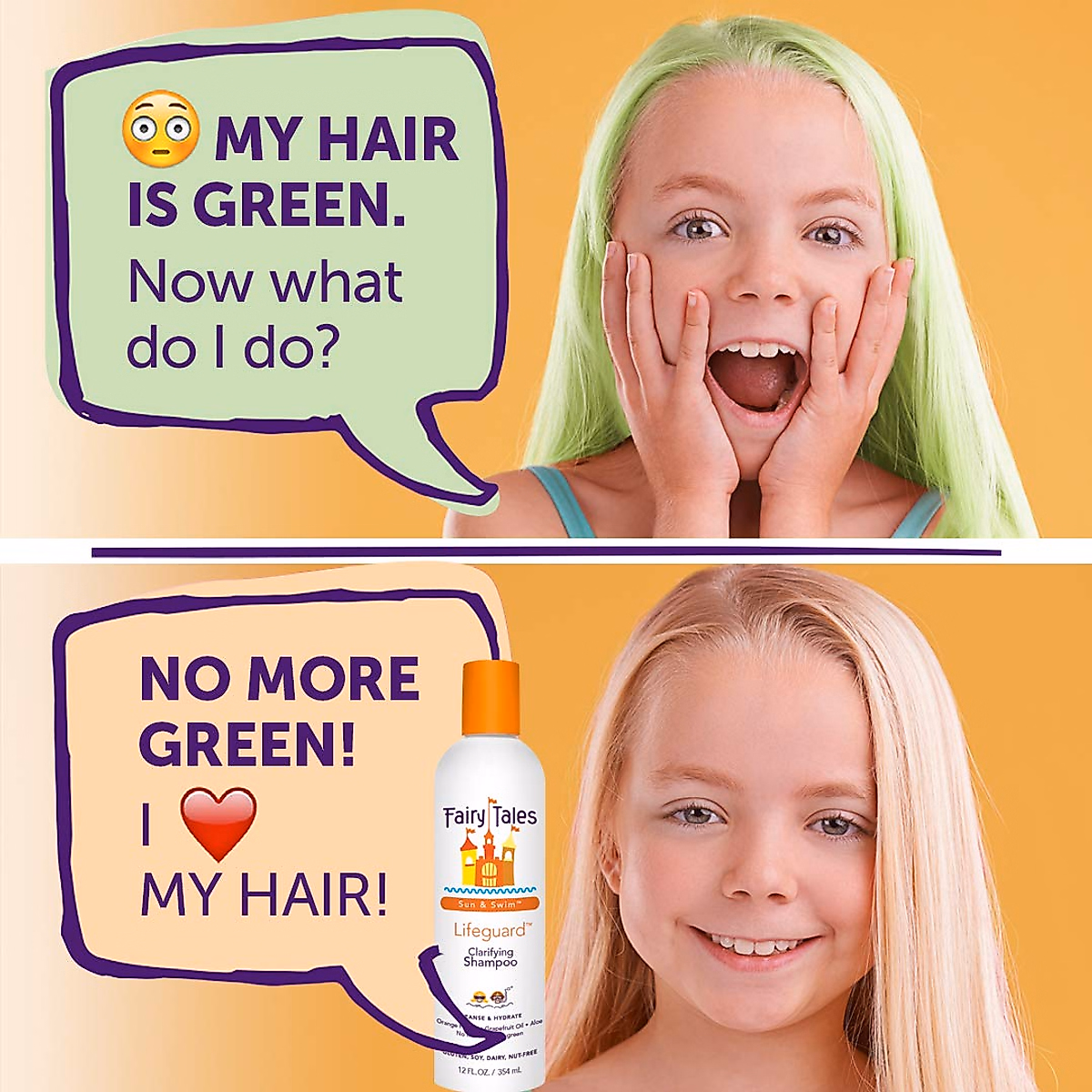 Fairy Tales Swim Shampoo for Kids - 32 oz | Made with Natural Ingredients in the USA | Chlorine Removal Swimmer Shampoo for Kids | No Parabens, Sulfates, or Synthetic dyes