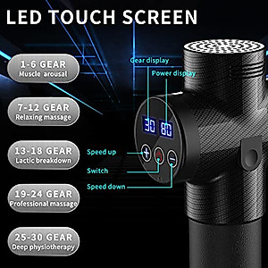 MPDPOW Massage Gun Deep Tissue, Muscle Massage Gun, Upgrade Powerful Portable Percussion Massage Gun for Athletes with Carry Case, Back Massager Gun Handheld for Back Neck Pain, Gifts for Him/Men