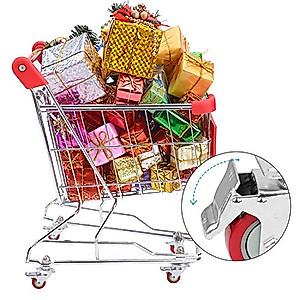 4" Swivel Plate Caster Wheels, PRITEK Heavy Duty Metal Caster Wheels Lock The Top Plate and The Wheels Replacement for Industrial Trailer or Large Home Furniture (Bearing 300lbs Each, Set of 4)