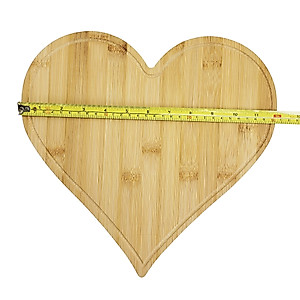 (Set of 12) 12" Heart Shaped Bulk Plain Bamboo Cutting Boards with Juice Groove | For Customized Engraving | Wholesale Premium Blank Board