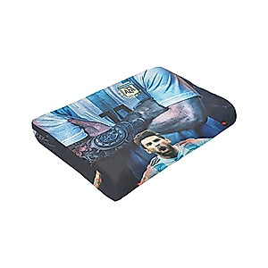 Throw Blanket Ultra-Soft Fuzzy Adult Li_Onel Poster Me_SSI Plush Furry Comfy Warm Blanket for Fall Winter Couch Bed Chair Sofa Bedroom