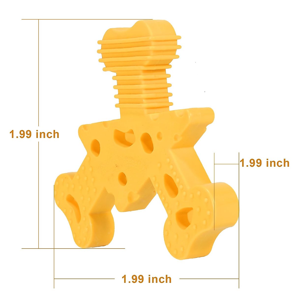 Generic Novel Multipurpose Running Cheese Chew Bone Toys with Treats Pocket for Aggressive Chewers - Durable Nylon Dog Toys with Cheese Flavor for Large Medium and Small Breeds