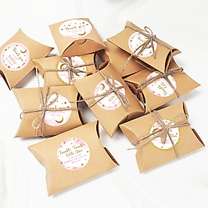 80 Twinkle Twinkle Little Star Stickers, Baby Shower Twinkle Little Star Stickers, Girl Pink Baby Shower Thank You Stickers(2 Inch)