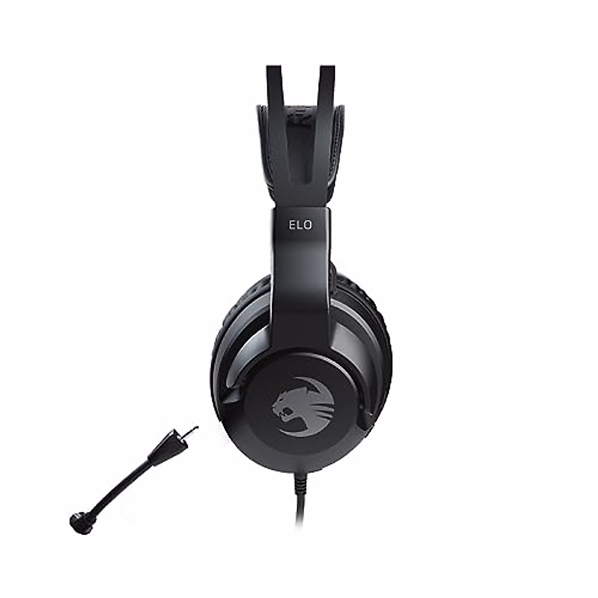 ROCCAT Elo X Stereo PC Gaming Headset, Wired Cross-Platform Headphones for Mac, Xbox Series X|S, Xbox One, PlayStation, and Mobile, Detachable Noise Cancelling Microphone, Lightweight, Black