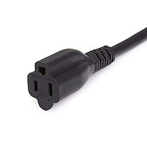 Amazon Basics 6-Foot Extension Cord - 13 Amps, 125V - Black