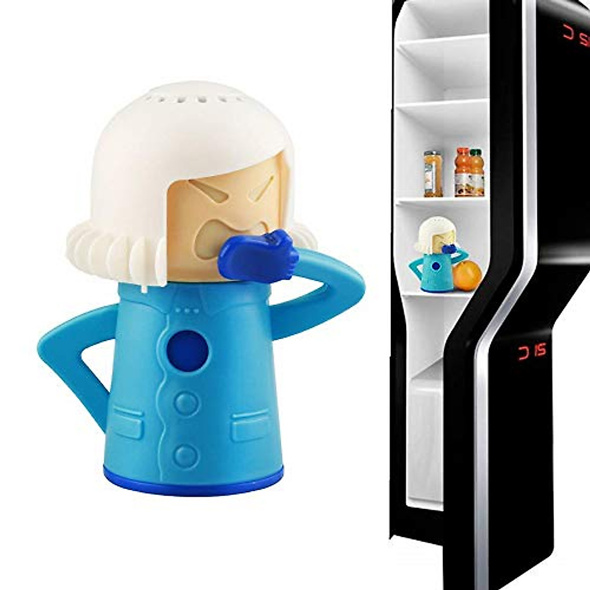 Chilly Cold Mama Fridge Cleaner Baking Soda Freezer Odor Absorber & Freshener Holder, Cool Mama Refrigerator Deodorizer Freezer Odor Household Kitchen Tools, Blue