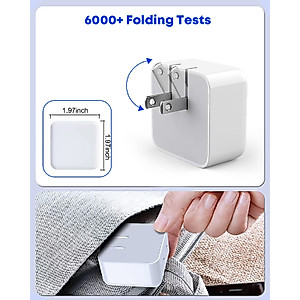 Apple USB C Charger, 40W Dual USB C Wall Charger, iPhone Charger iPad Charger Super Quick Double USB C Port Apple Charger Foldable Plug with Lightning Cable and USB C Cable for iPhone, iPad, iPad Pro