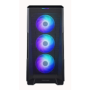 Phanteks (PH-EC500ATG_DBK01) Eclipse P500A high airflow full-metal mesh design, ATX Mid-tower, Digital-RGB Lighting, 140mm D-RGB case fans, Tempered Glass, Dual System capable, Black
