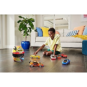 Metal Machines Speed Heroes (Red) by Zuru, 20+ Surprises, Build Your own Car, Two Bodies, Lights & Sounds, Slime