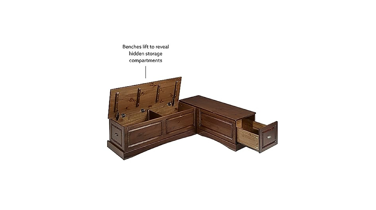 Shop Linon Shipley Backless Nook - Walnut Finish
