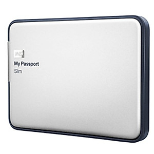 WD My Passport Slim 2TB Portable Metal External Hard Drive USB 3.0 with Auto Backup