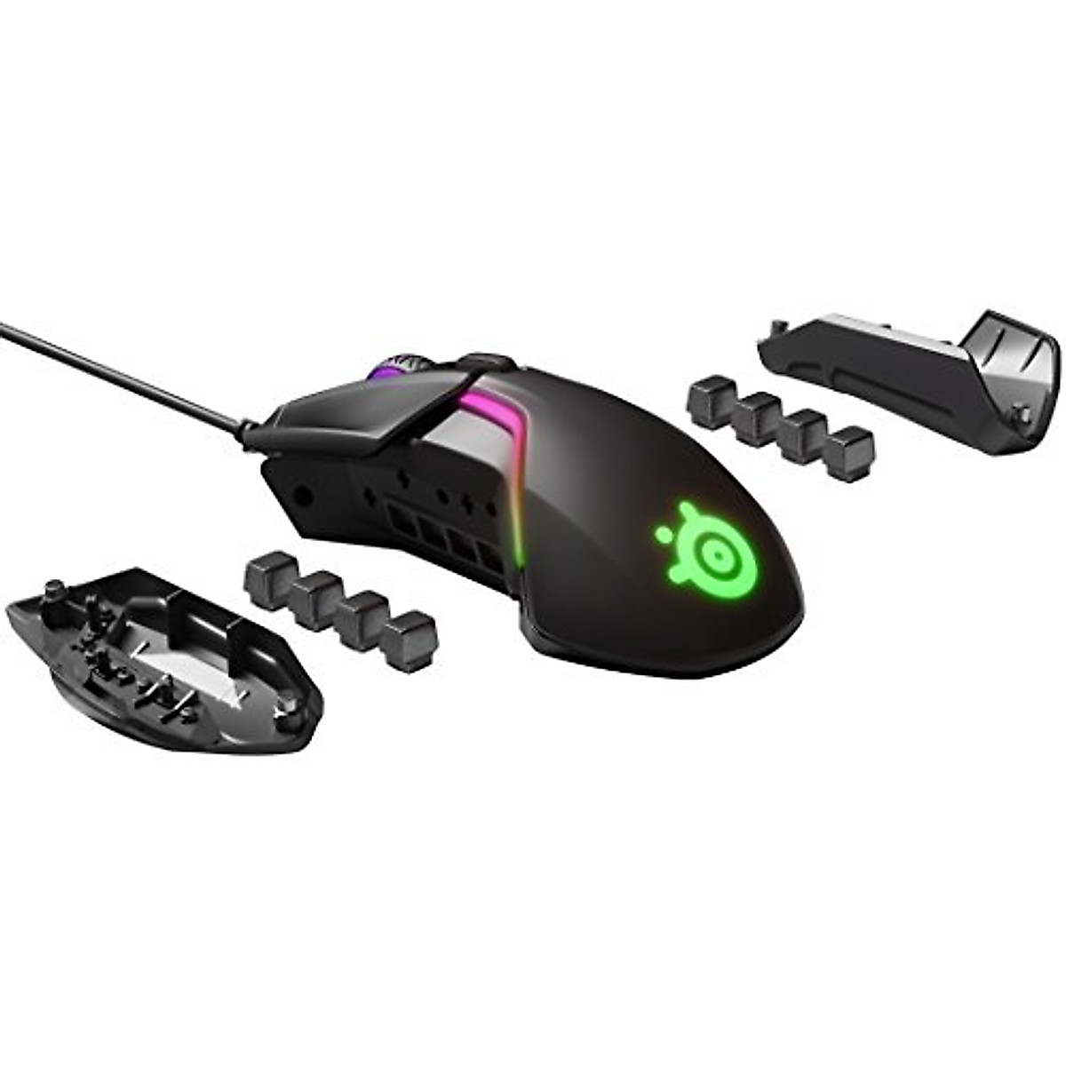 SteelSeries Rival 600 Gaming Mouse - 12,000 CPI TrueMove3Plus Dual Optical Sensor - 0.5 Lift-off Distance - Weight System - RGB Lighting,black