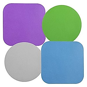 4pcs Jar Opener Gripper Pads, Multifunctional Rubber Jar Gripper Pad Jar Opener Grippers for Elderly Suffering from Arthritis Weak Hands (Blue, Green, Grey, Purple)