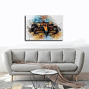 ERWYN Mclaren poster Formular One Poster F1 Walls Canvas Car Posters Wall Art Canvas For Boys Room Vintage Unframe-style 12x18inch(30x45cm)