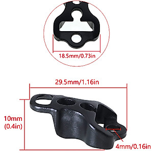 Tent Rope Buckles JianLing 10pcs 29.5x18.5x10mm Black 4mm 3 Hole Plastic Camping Tent Guy Line Awning Cord Rope Fastener Guyline Runners Tensioner