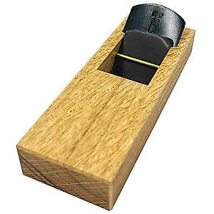 KAKURI Japanese Hand Plane 42mm for Woodworking, KANNA Small Block Plane Mini Hand Planer for Wood Chamfering and Smoothing, 5.9 x 2.1 x 1.6 inches, ECO Oak Body, Made in JAPAN