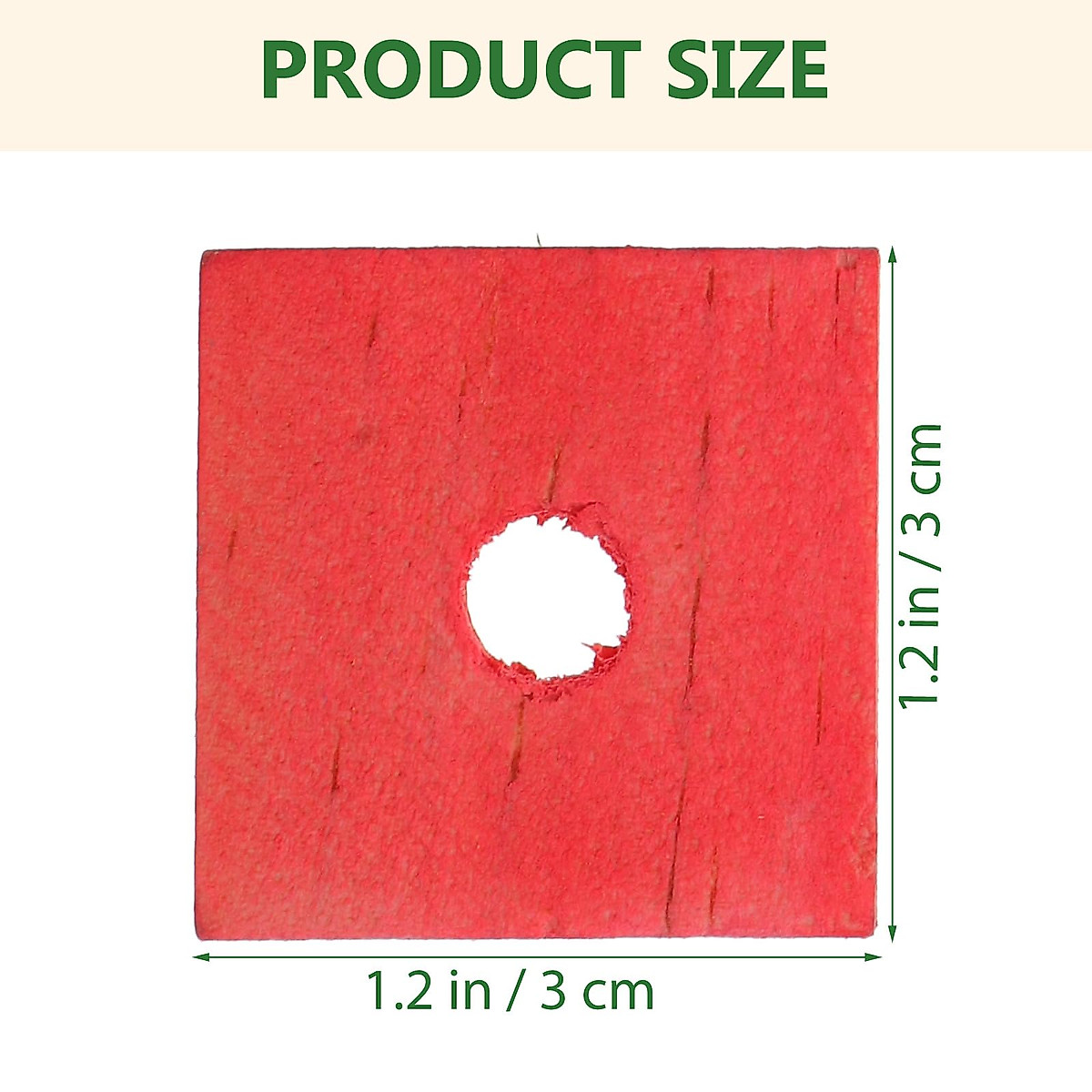 Parrot Toys 100 Pcs Wooden Blocks Bird Chewing Toy Beak Trim Parrot Foot Craft Cage Part Toy Mini Wood Chip Charms for DIY Playing Chewing Shredding Mixed Large Bird Toys