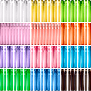 108 Pieces 10 ml Spray Bottles Clear Plastic Spray Bottles Empty Fine Mist Sprayer Bottles Perfume Bottle for Travel Perfume Essential Oils Supplies (Assorted Color)