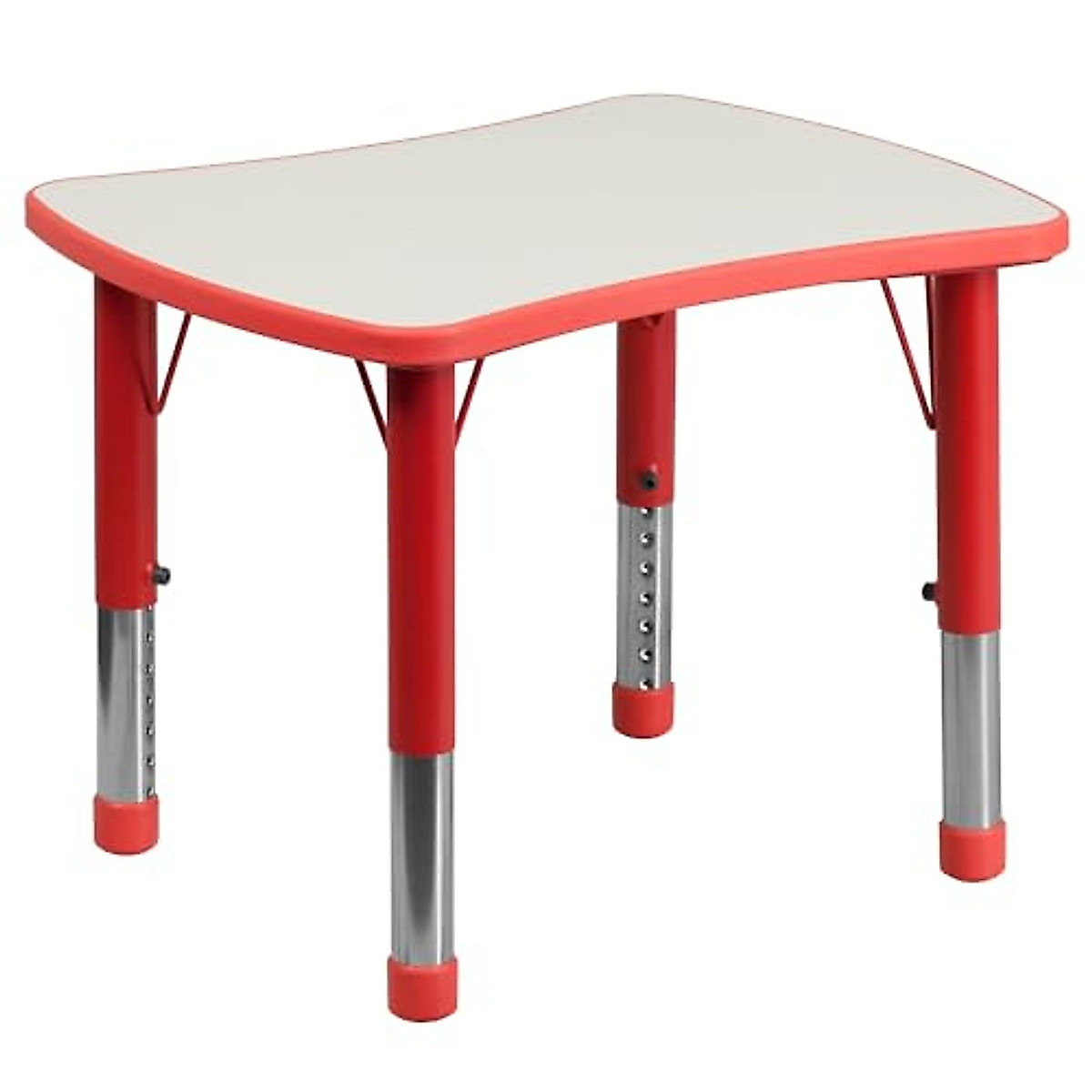 Flash Furniture Preschool Activity Table, 27" x 22" Bow Tie, Red