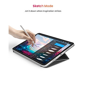 tomtoc Smart Folio Cover for 10.9-inch New iPad Air 5th Gen 2022, 11-inch iPad Pro 3/2/1, Ultra-Slim Lightweight Magnetic Protective Shell Stand Case with Multi-Viewing Angles, Auto Wake/Sleep, Black