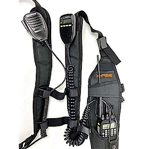 X-FIRE® Radio Vest Universal Holder Rig for Portable Two-Way Radios