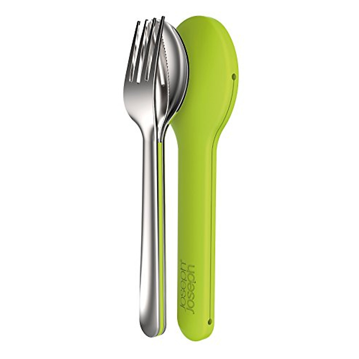 Joseph Joseph GoEat Compact Stainless-Steel Cutlery Set, Green