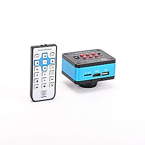 HAYEAR 4K HDMI Microscope Camera Kit for Industry Lab PCB USB Output TF Card Video Recorder +180X C-Mount Lens + Big Stereo Stand +144 LED Light