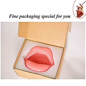 Wang-Data Creative Ceramic Cigarette Ashtrays with Lips Style Fashion Home Decorations（Pink）