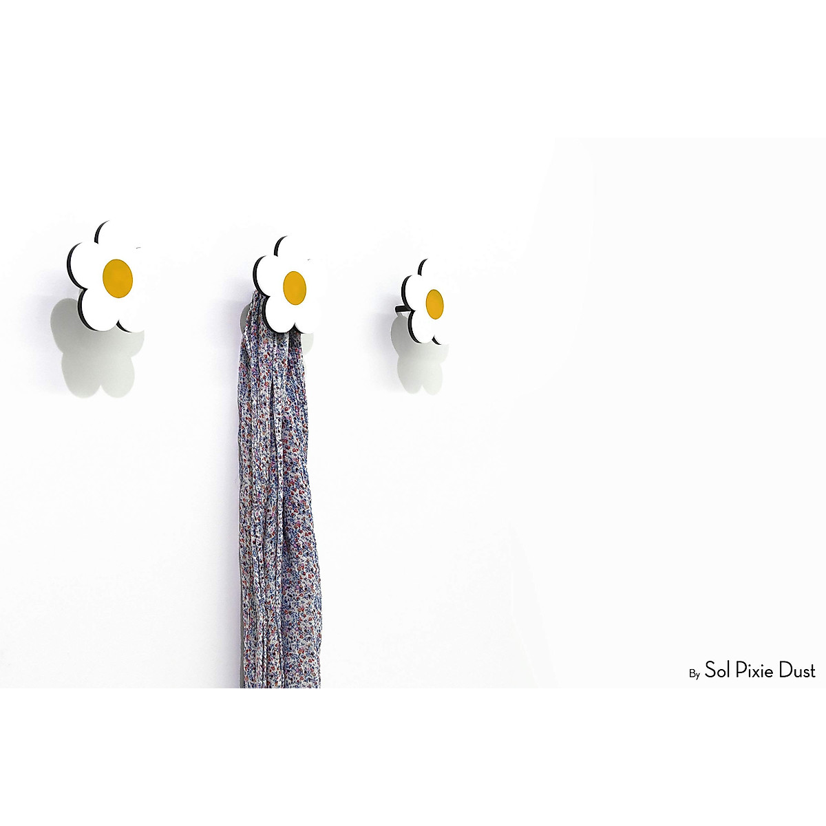 Modern Wall Hook Daisy - Kids Room decor, Coat Hook, Decorative Wall Hook, Wall Pegs, Wall Key Hanger, Kids Nursery Room