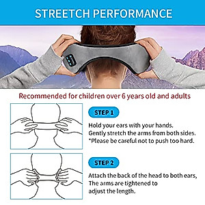 ERNSITNG Wireless Earmuffs, Headphones Warmer Ear Muffs,Wireless Headphones Earmuffs Built-in HD Speakers And Microphone Foldable Suitable For Men, Women Outdoor Sports And Travel