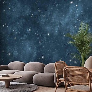 artgeist Wall Mural Stars 135x101 in - Peel and Stick Self-Adhesive Wallpaper Removable Large Sticker Foil Wall Decor Print Picture Image Design Sky Night Clouds Constellation i-A-10014-a-a