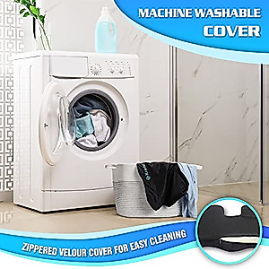 K KNODEL Seat Cushion, Seat Cushion for Office Chair, Non-Slip Office Chair Cushion, Perfect for Back, Coccyx & Tailbone Pain Relief (Black)