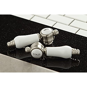 Kingston Brass KS1248BPL Bel Air Wall Mount 8 inch Centerset Kitchen Faucet, 9-7/16 inch In Spout Reach, Brushed Nickel