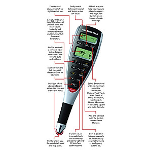 Calculated Industries 6135 Scale Master Pro XE Advanced Digital Plan Measure for Estimating Plan Takeoffs on Printed Blueprints | 91 US Imperial and Metric | 10 Custom Scales for Out of Scale Plans , White