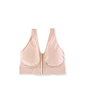 JUST MY SIZE womens Pure Comfort Front Close Wirefree Mj1274 Bra, Sandshell, 1X US