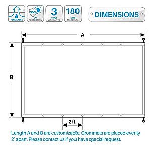 Patio Outdoor Shade Universal Replacement Pergola Canopy Cover 7'x16' Hollow Out Brown with Grommets 2 Sides Weighted Rods Included Shade Screen Panel for Deck Porch