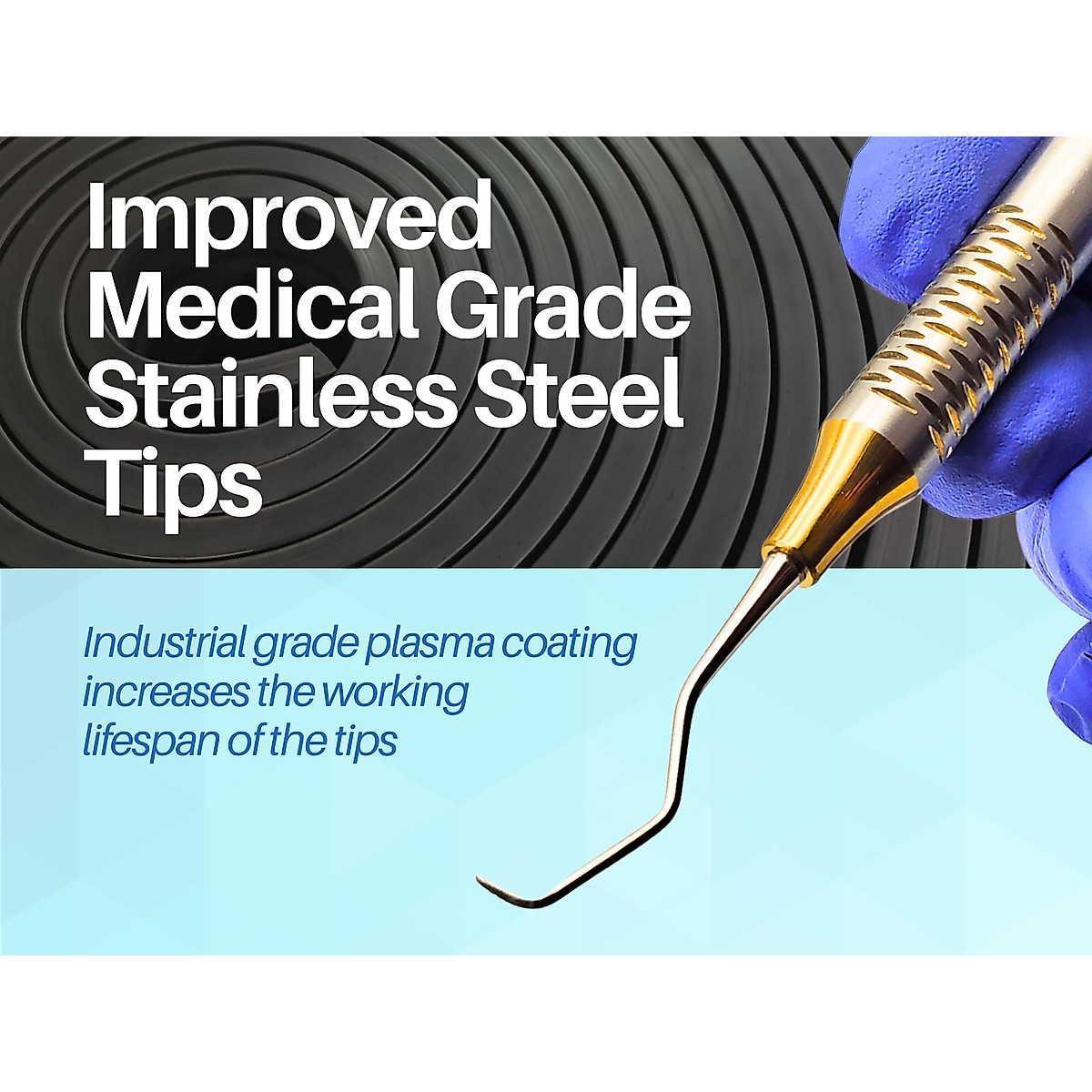 ARTMAN INSTRUMENTS Dental Hygienist Tool Kit (10 PCs) – Includes Mirror, Probe, Tweezer, Scalers, Pocket Probe, Curettes – Prophylaxis Teeth Cleaning Set, Autoclavable, with Sterilization Cassette