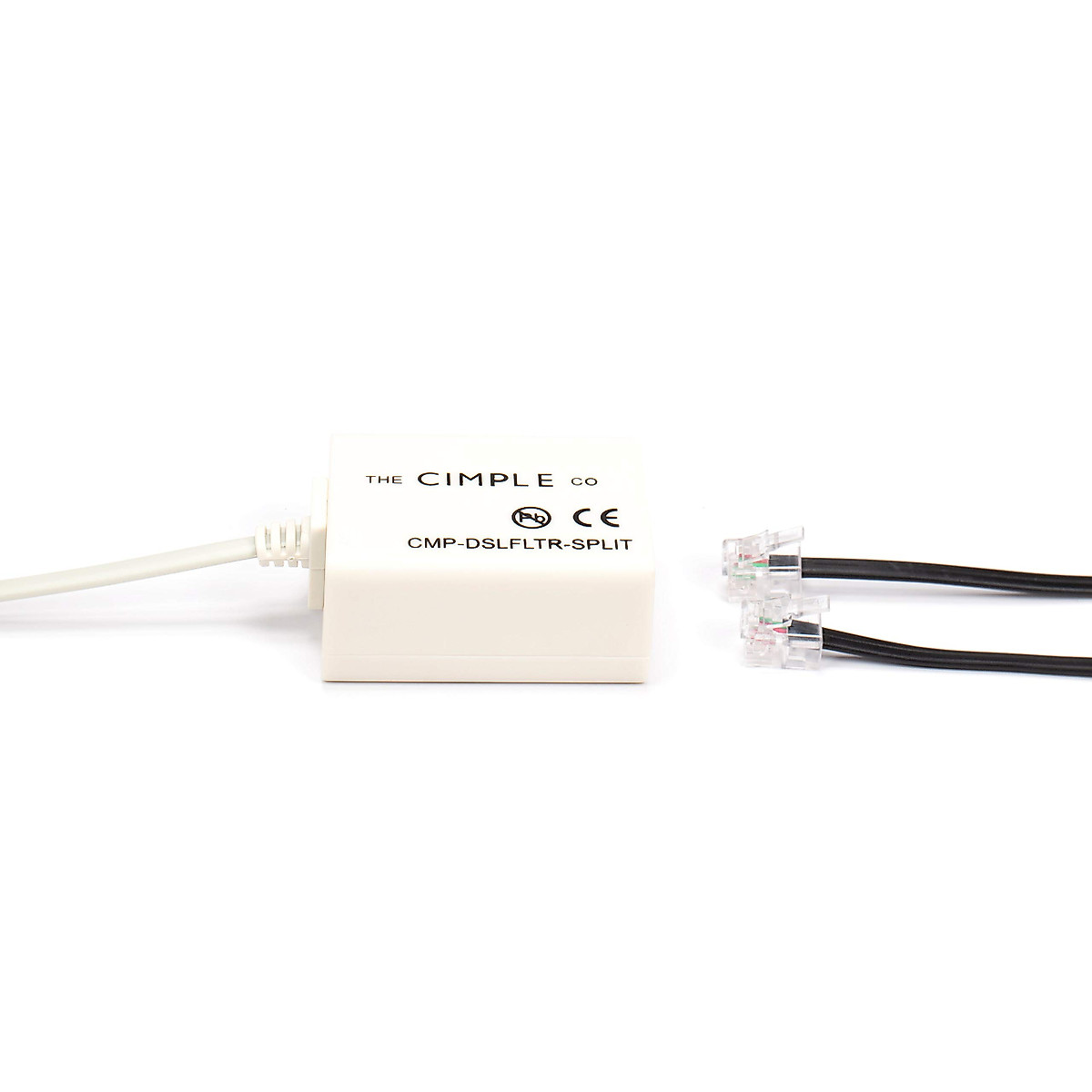 THE CIMPLE CO 2 Wire, 1 Line DSL Filter, with Built in Splitter - for Removing Noise and Other Problems from DSL Related Phone Lines