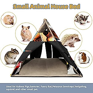 RATGDN Small Pet Hideout Electric Guitars Background Hamster House Guinea Pig Playhouse for Dwarf Rabbits Hedgehogs Chinchillas