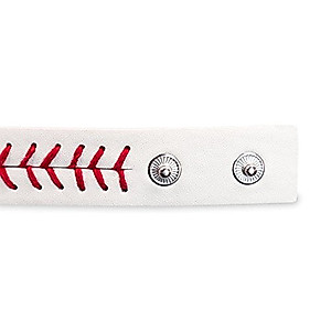 ChalkTalkSPORTS Authentic Baseball Leather Bracelet | Baseball Jewelry